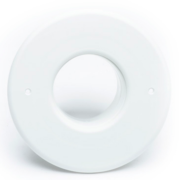 A01300-001 - Outlet, Round, Flanged, 2.5", White (No mounting hardware